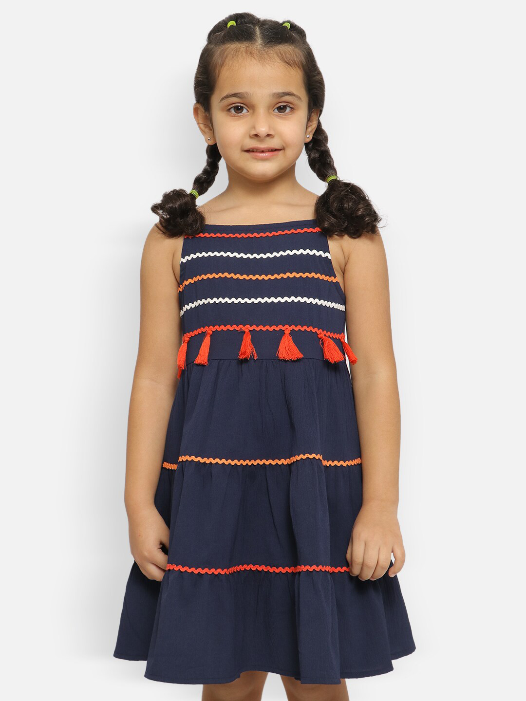 Buy Nauti Nati Girls Embroidered Tiered A Line Dress - Dresses for ...