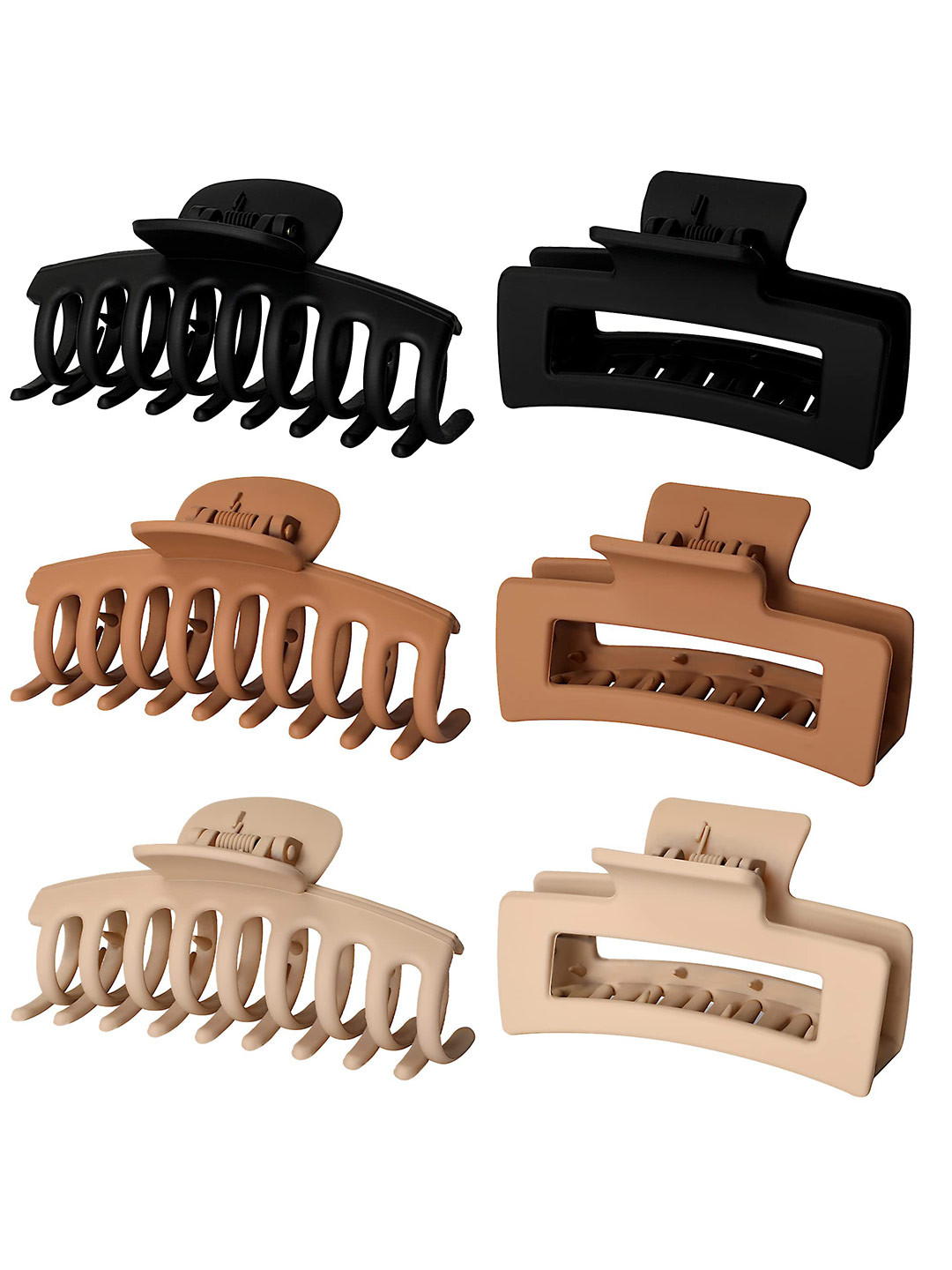 Buy Krelin Women Set Of 6 Plastic Claw Clips - Hair Accessory for Women ...