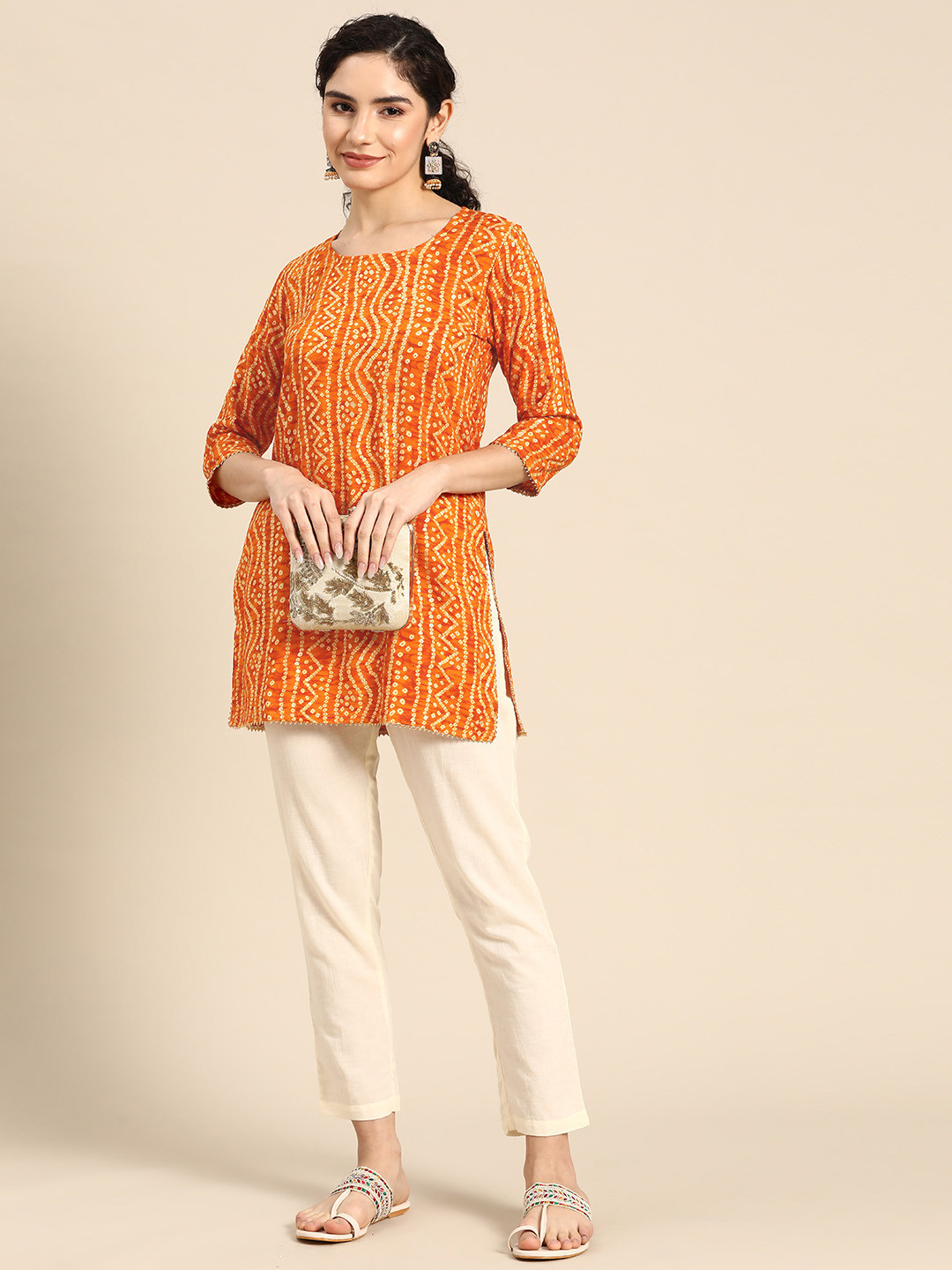 Buy Prakhya Bandhani Printed Kurta - Kurtas for Women 22329080 | Myntra