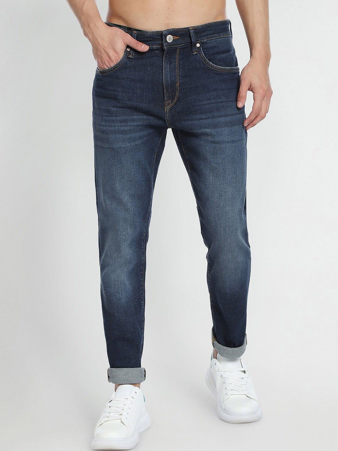 Buy Flying Machine Men Slim Fit Heavy Fade Mid Rise Stretchable Jeans ...