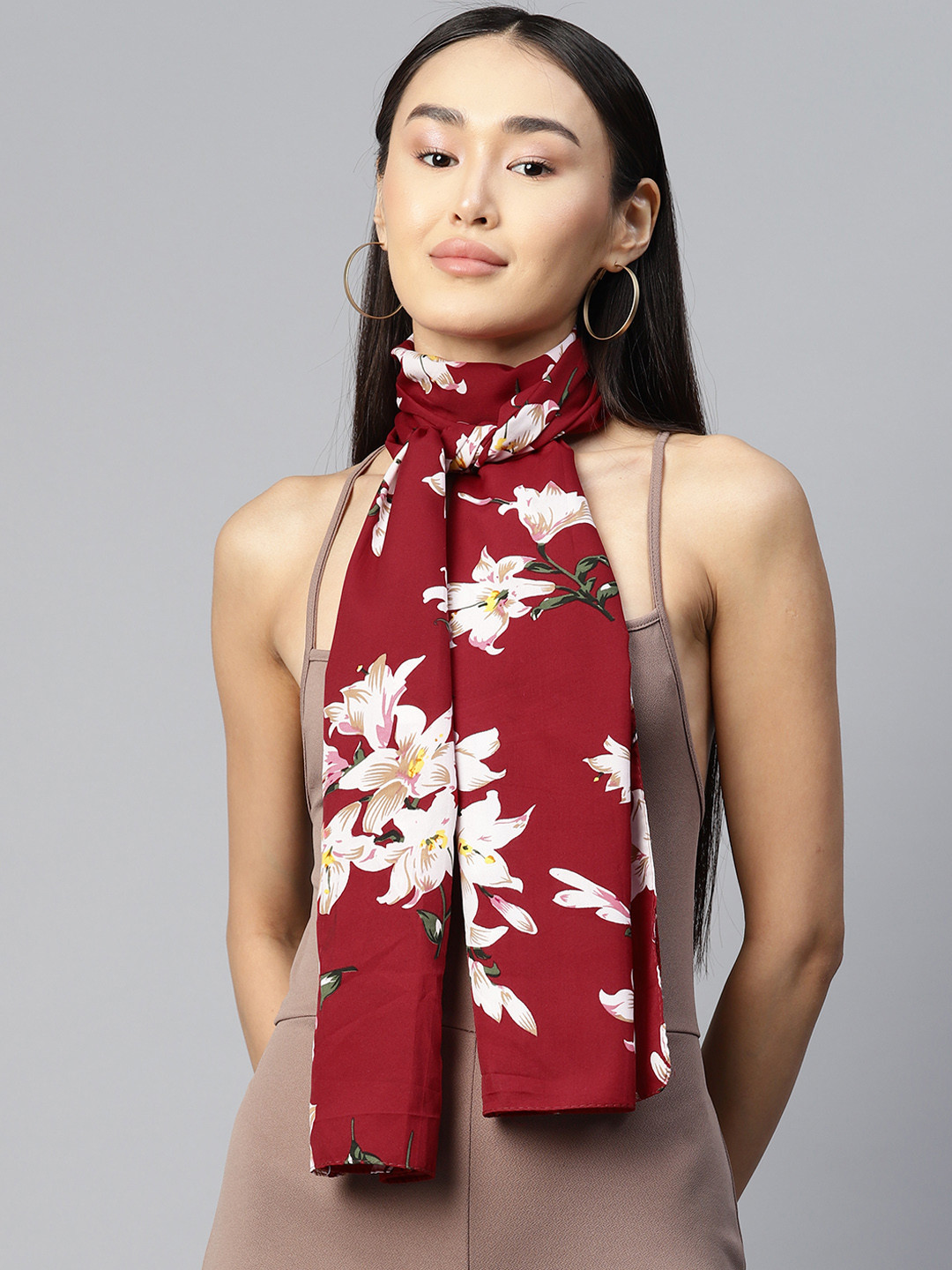 Buy WEAVERS VILLA Floral Printed Cotton Stole - Stoles for Women ...