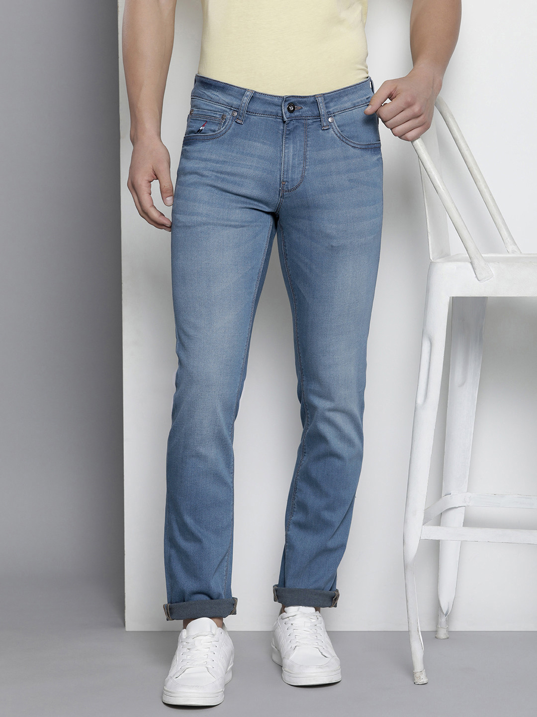 Buy Nautica Men Straight Fit Heavy Fade Stretchable Mid Rise Jeans ...