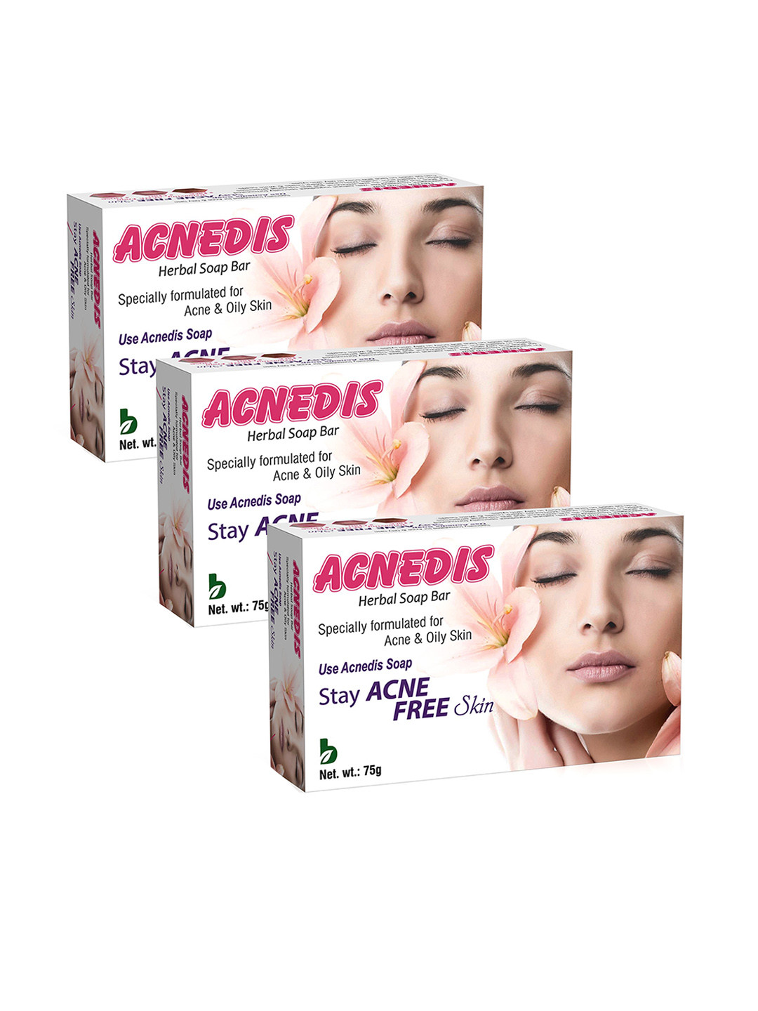 Buy ACNEDIS Set Of 3 Herbal Soap Bars For Acne & Oily Skin With Tea ...