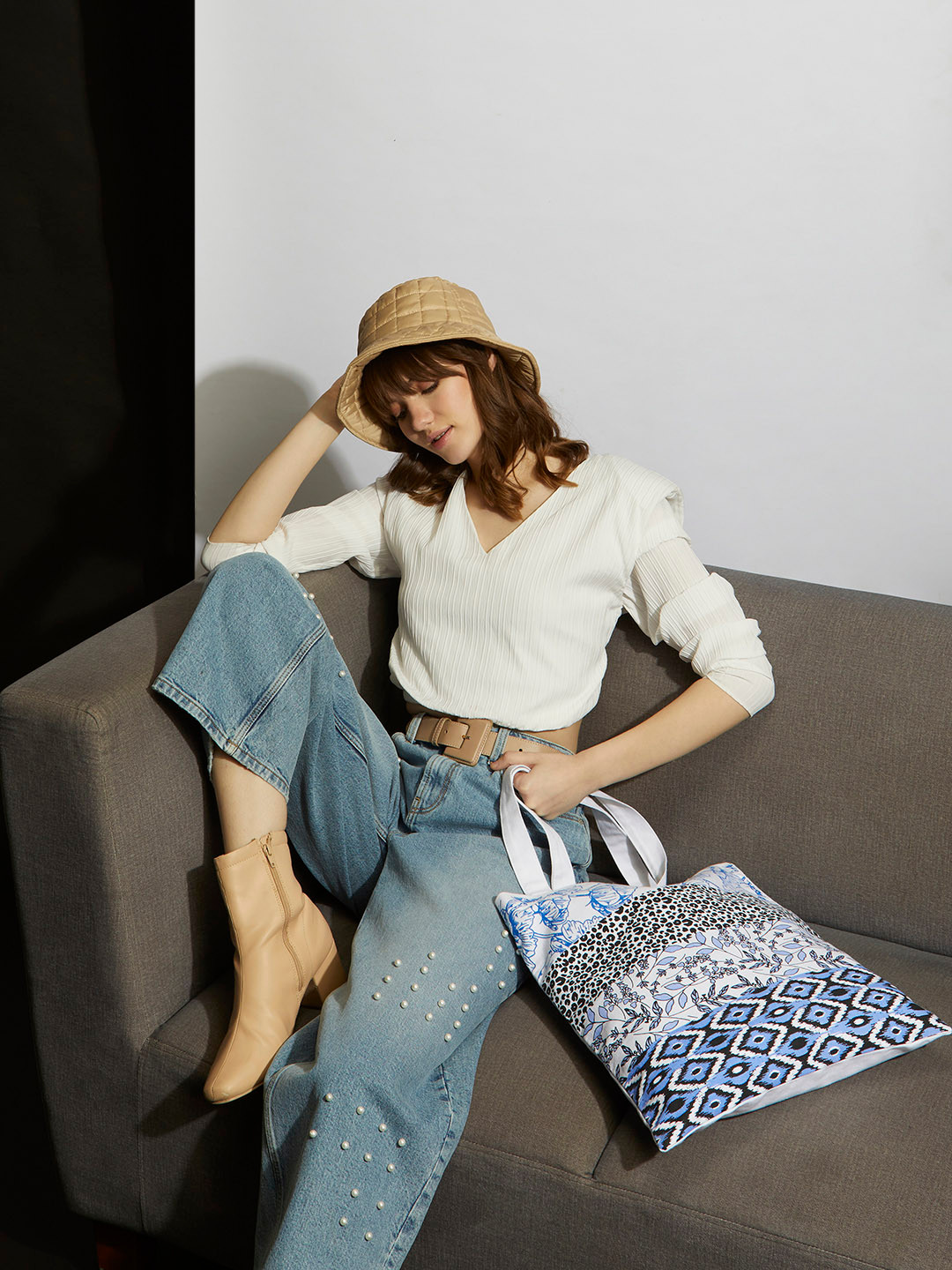 Buy Vero Moda Printed Structured Tote Bag - Handbags for Women 22354108 ...