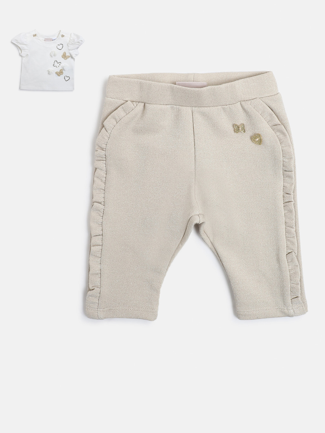 Buy Chicco Girls Embellished Top With Trousers - Clothing Set for Girls ...
