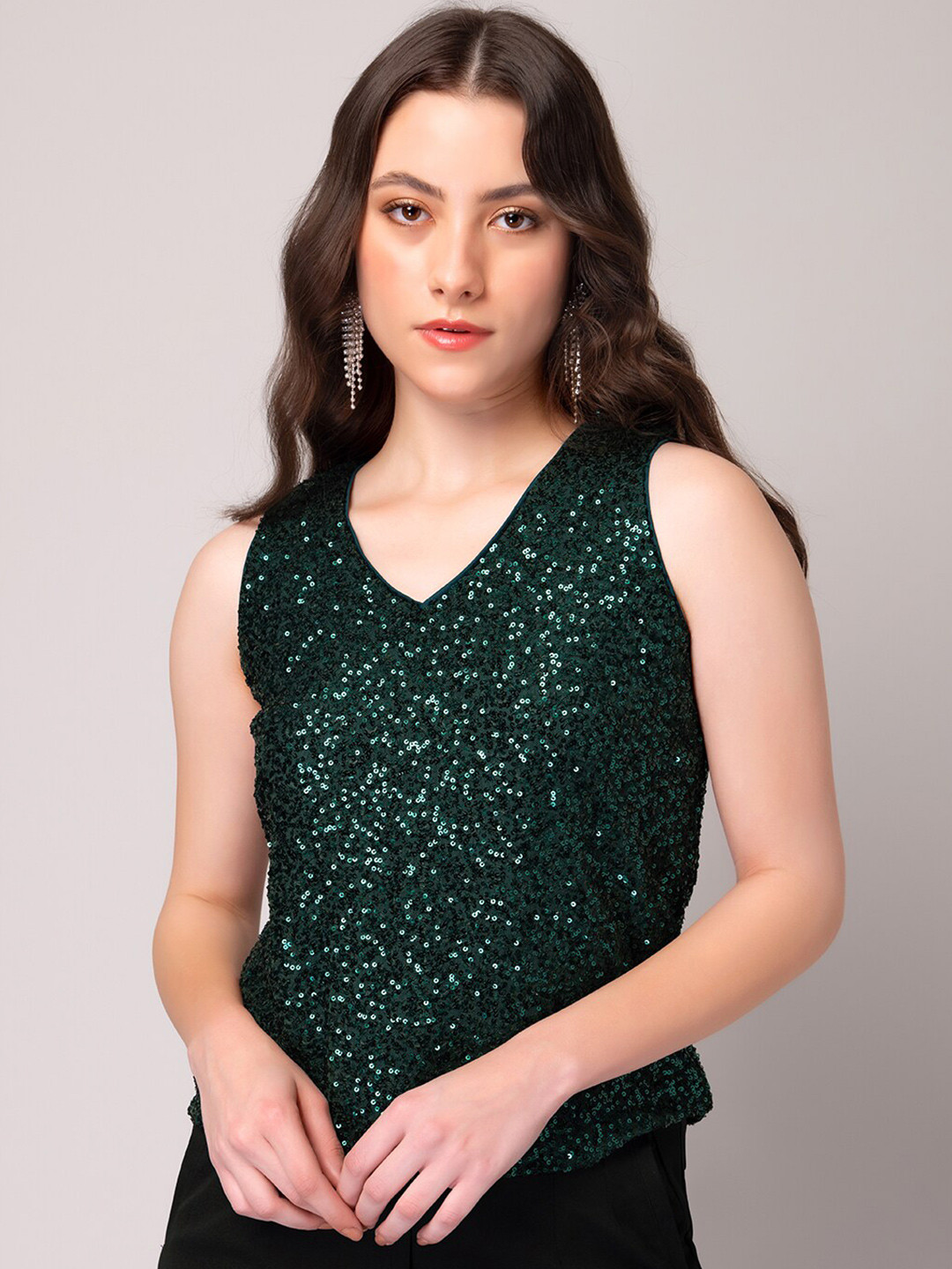 Buy FabAlley V Neck Embellished Top - Tops for Women 22358840 | Myntra