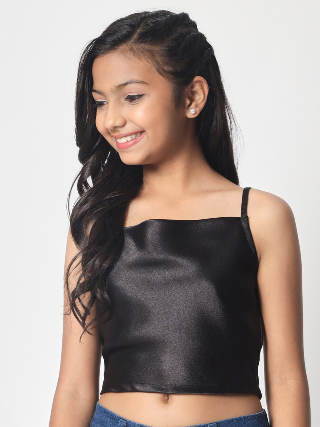 Buy Studio Rasa Sheen Satin Crop Top - Tops for Girls 22364214 | Myntra
