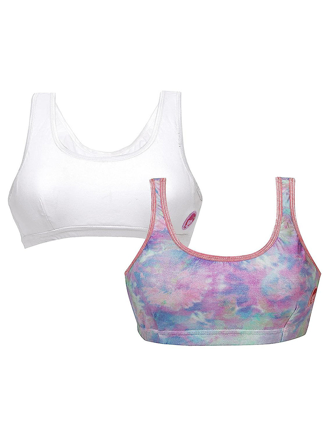 Buy DChica Girls Set Of 2 Non Padded Cotton All Day Comfort Sports ...