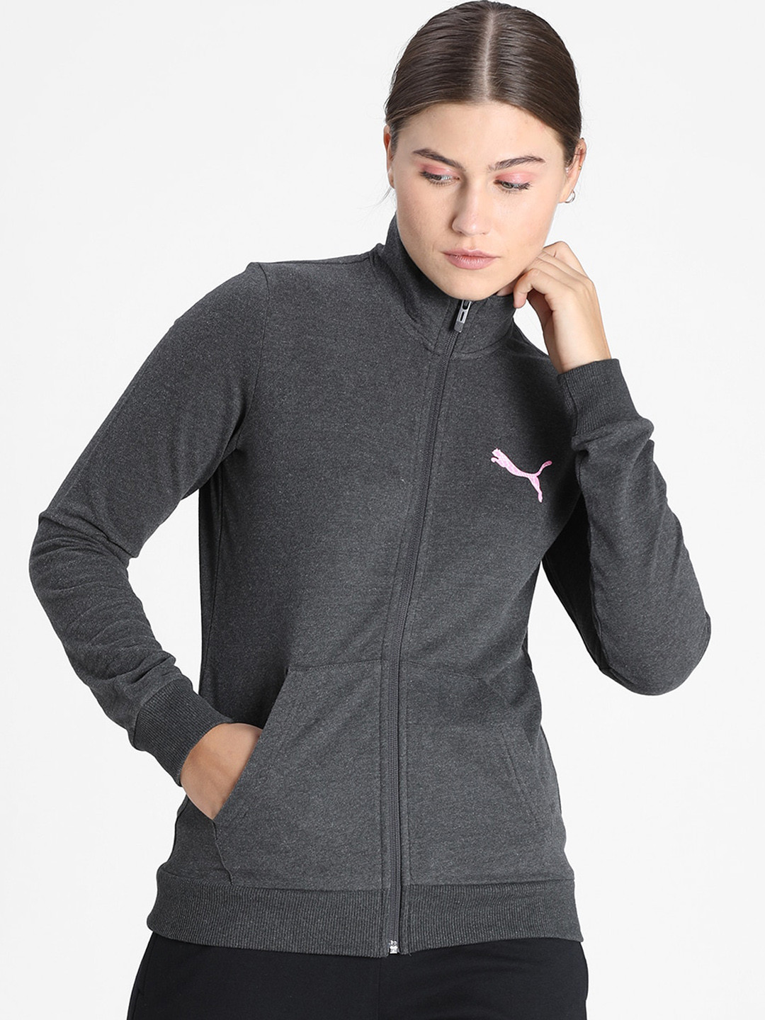 Buy Puma Women Brand Logo Printed Cotton Sweat Regular Fit Sporty ...