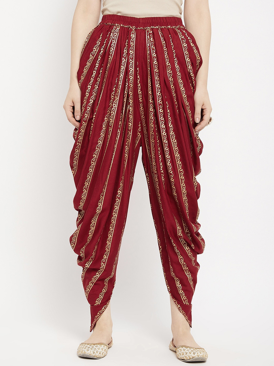 Buy TULIP 21 Striped Printed Cowl Dhoti - Dhotis for Women 22372992 ...