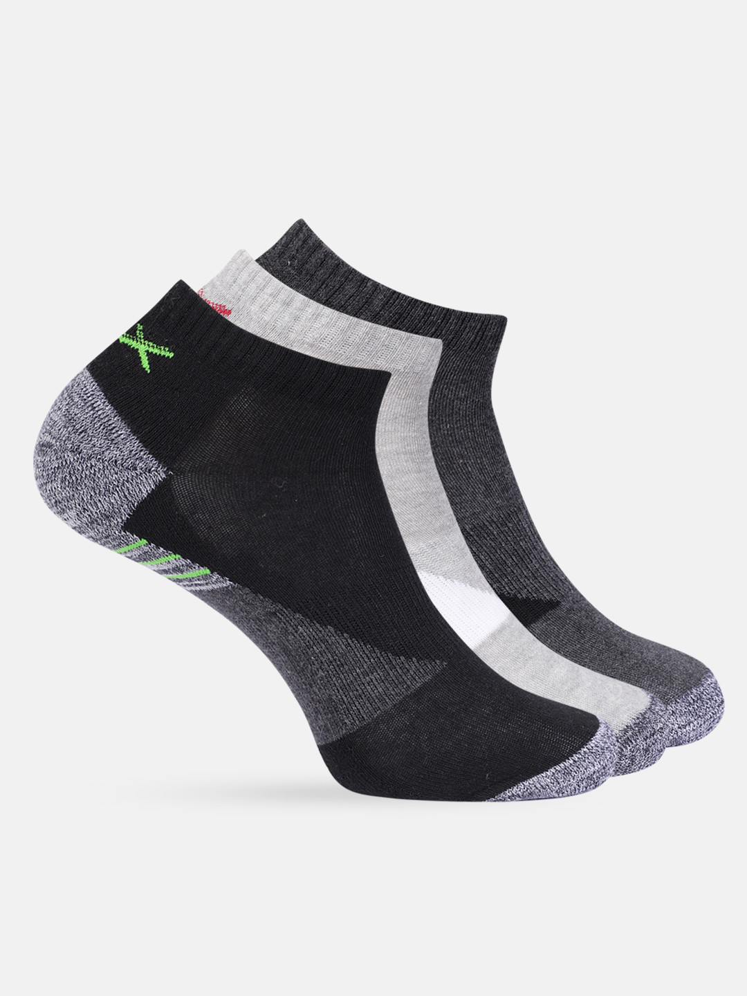Buy HRX By Hrithik Roshan Men Pack Of 3 Ankle Length Socks - Socks for ...