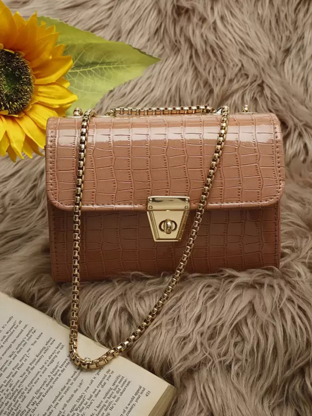 Buy FARGO Textured Leather Structured Sling Bag - Handbags for Women ...