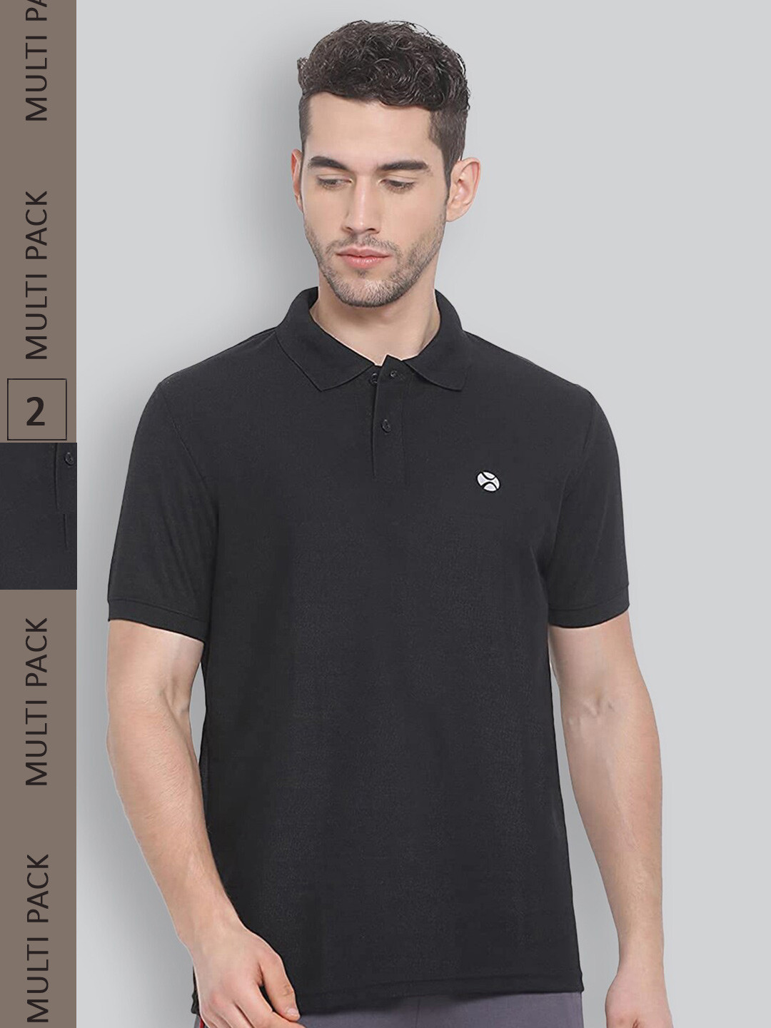 Buy LUX NITRO Pack Of 2 Polo Collar Anti Odour T Shirt - Tshirts for ...