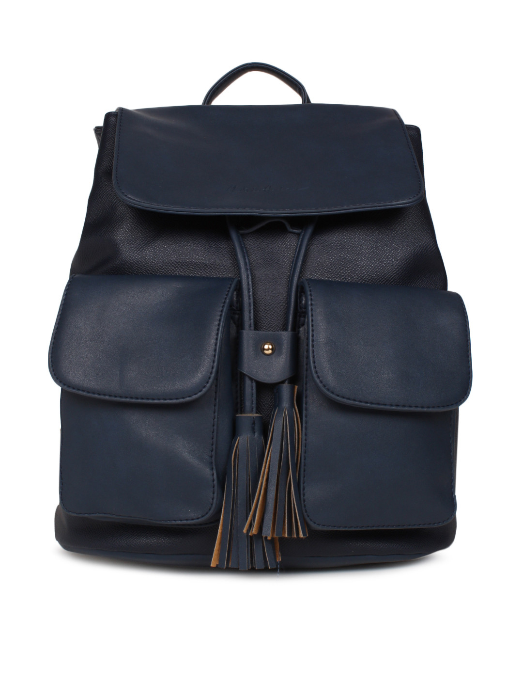 Buy Mast & Harbour Women Navy Solid Backpack - Backpacks for Women ...