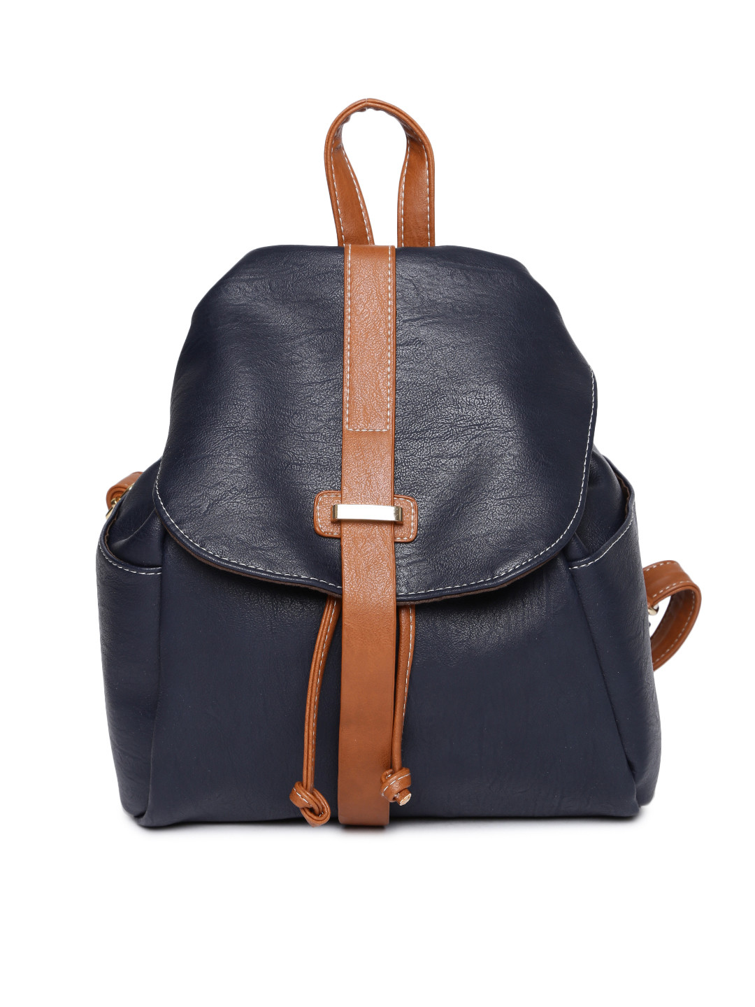 Buy Mast & Harbour Women Navy Blue Solid Backpack - Backpacks for Women ...