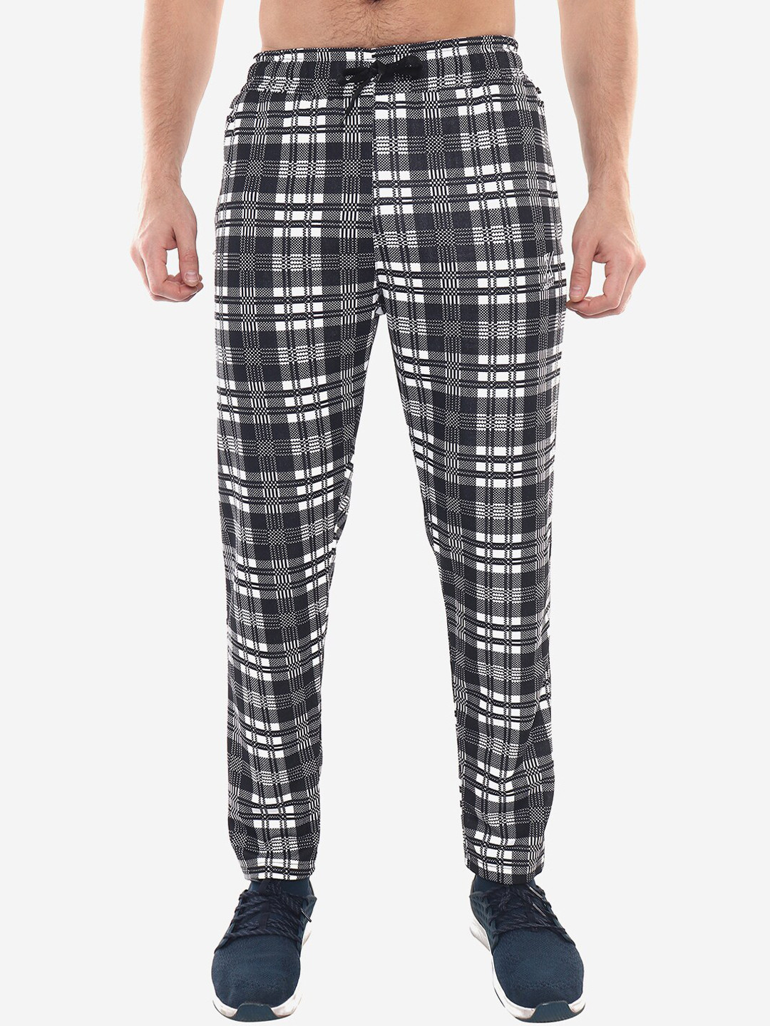 Buy Xohy Men Mid Rise Checked Track Pants - Track Pants for Men ...
