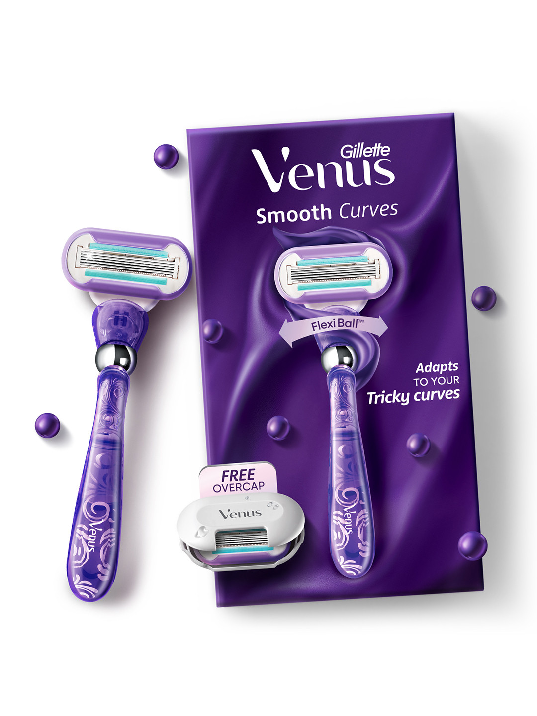 Buy Gillette Venus Women Swirl Hair Removal Razor Purple - Shaving And ...