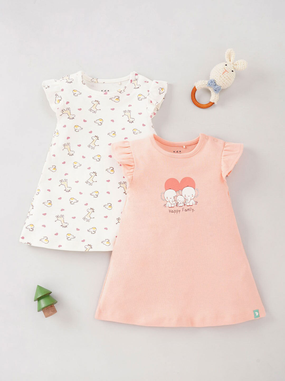 Buy Ed A Mamma Infant Girls Pack Of 2 Print A Line Dress - Dresses for ...