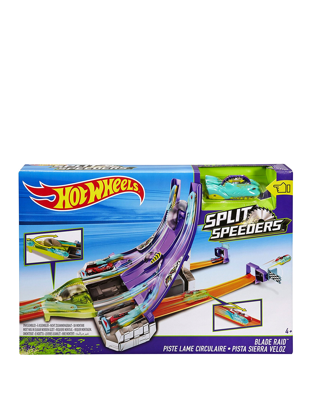 Buy Mattel Multicoloured Hot Wheels Split Speeders Blade Toy Cars - Toy ...