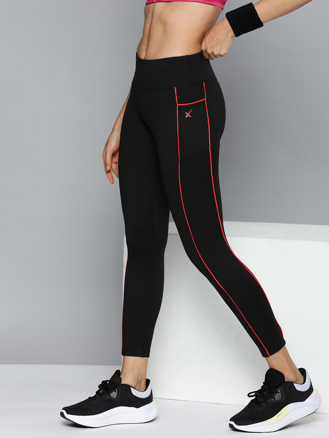 Buy HRX By Hrithik Roshan Women Rapid Dry Skinny Fit Training Tights ...