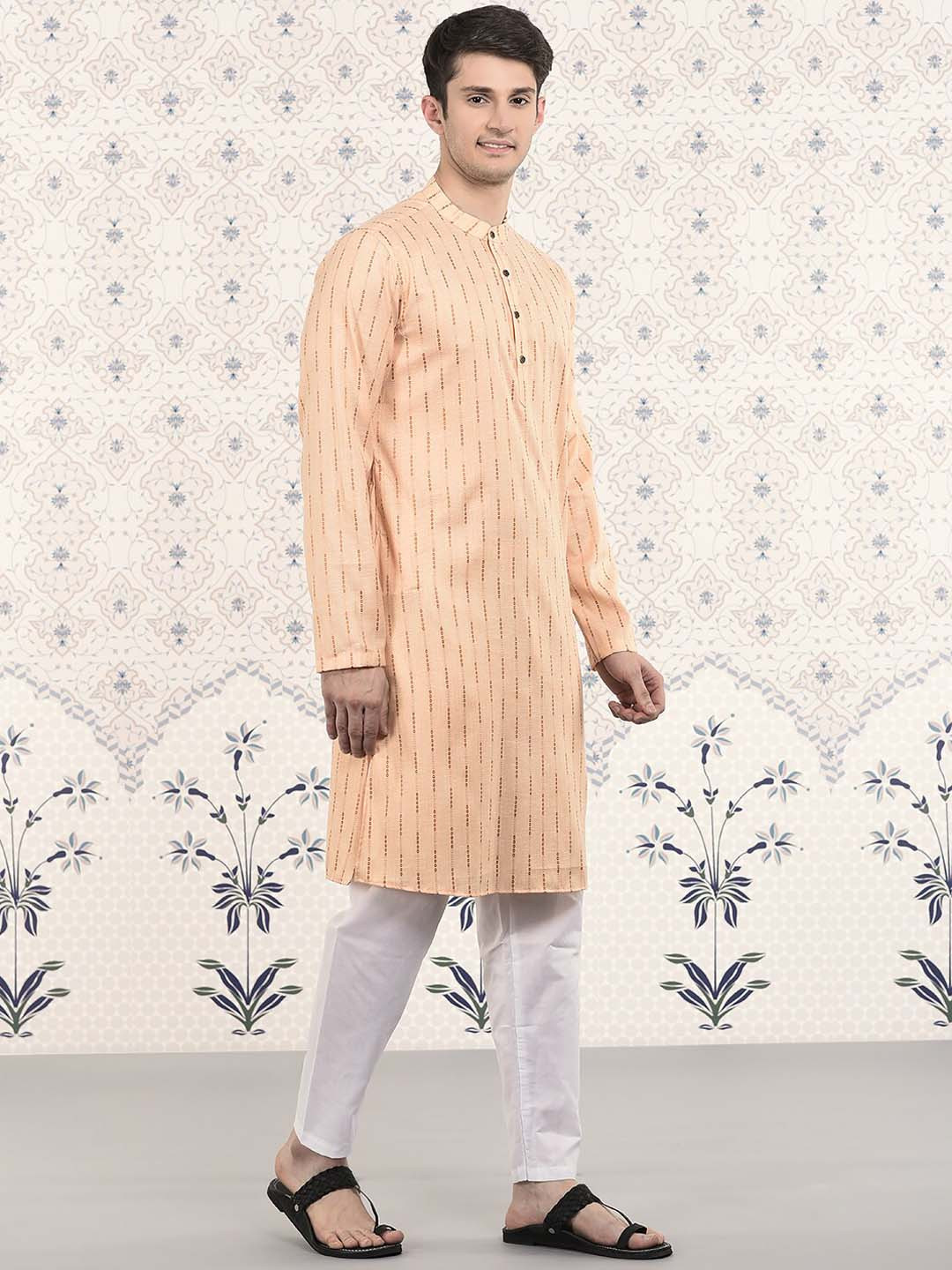 Buy Ode By House Of Pataudi Geometric Printed Regular Kurta With ...