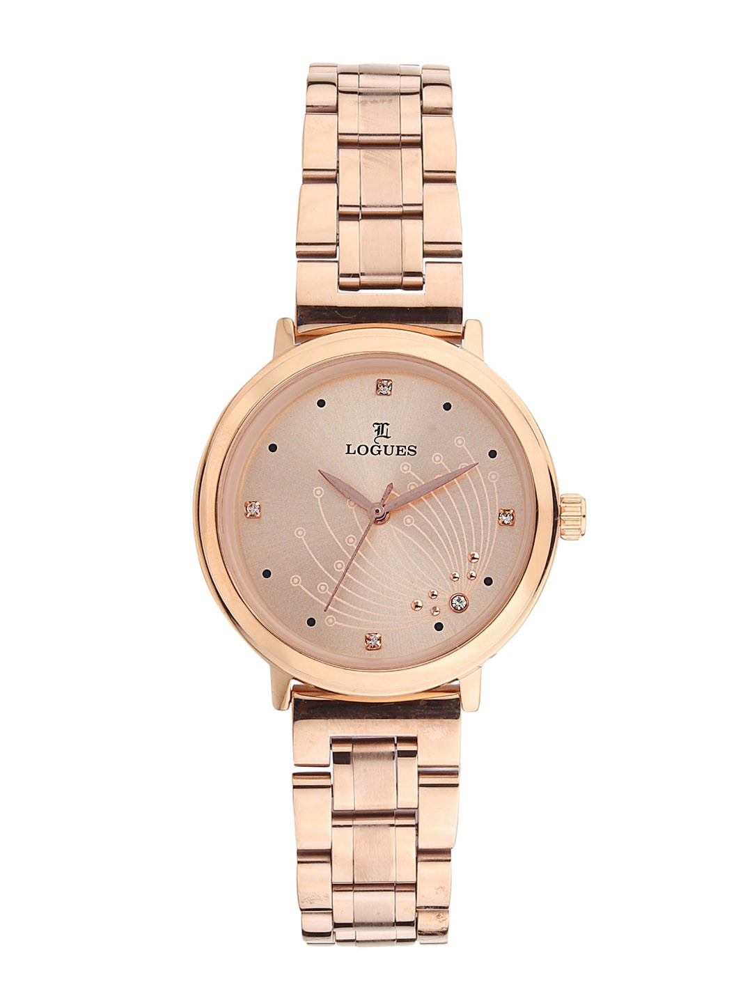 Buy LOGUES Women Embellished Bracelet Style Straps Analogue Watch L ...