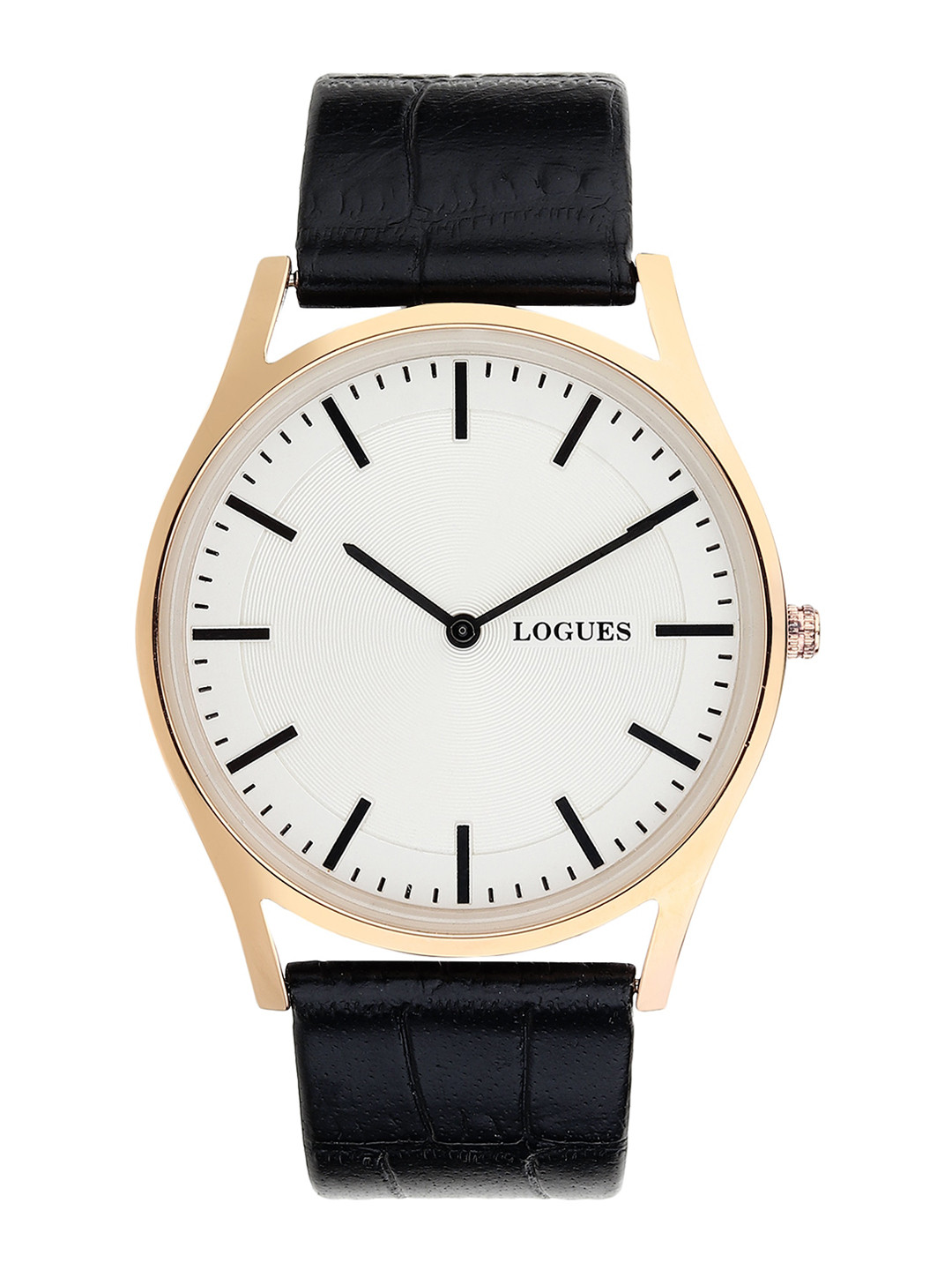 Buy LOGUES Men Dial & Leather Textured Straps Analogue Watch G 1494 WL ...