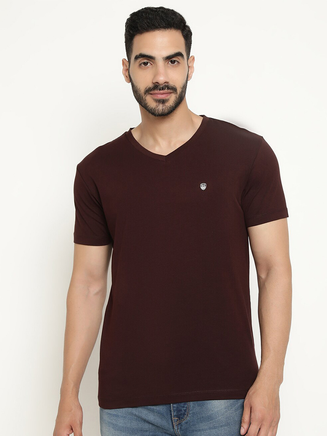 Buy Octave V Neck Cotton T Shirt - Tshirts for Men 22409816 | Myntra