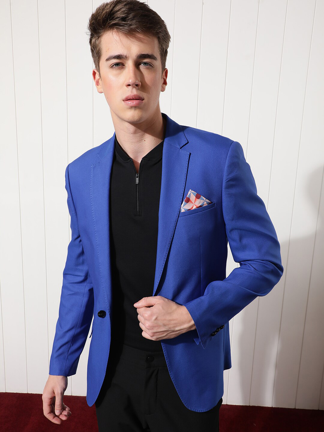 Buy RARE RABBIT Men Bart Tailored Fit Notched Lapel Party Blazer ...