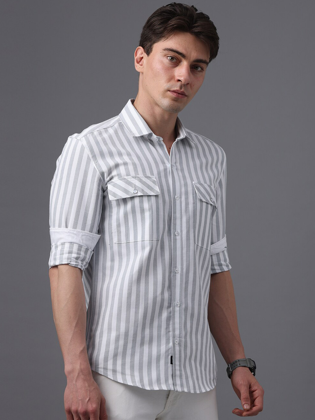 Buy FOGA Striped Pure Cotton Casual Shirt - Shirts for Men 22412076 ...
