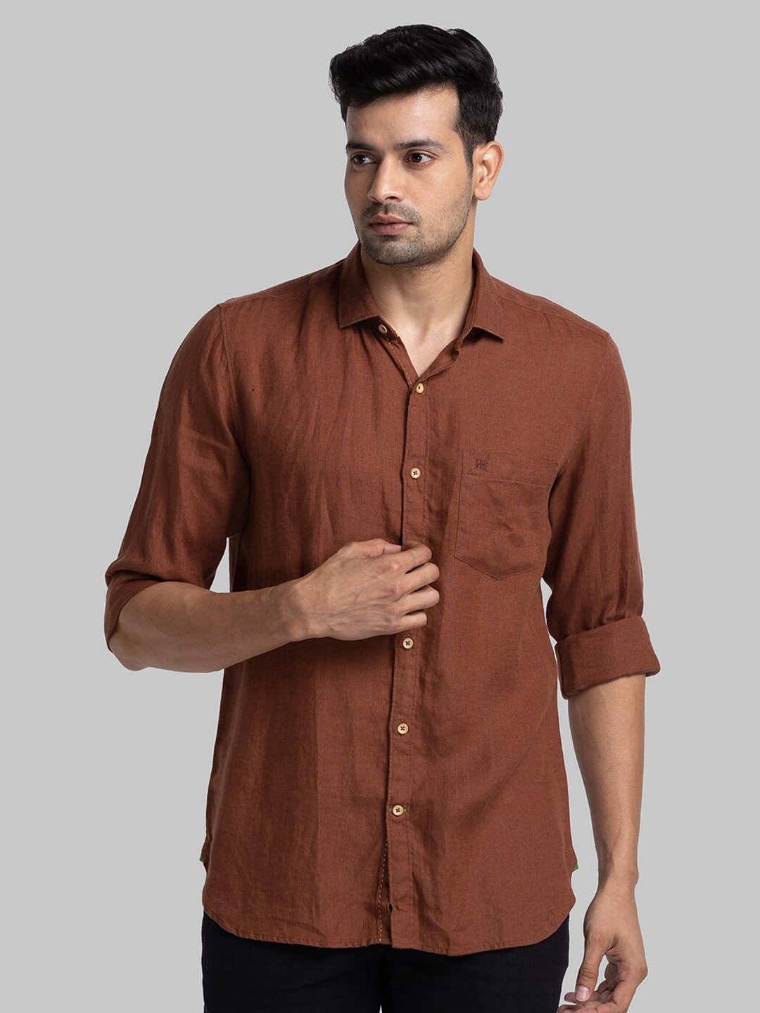 Buy Raymond Long Sleeves Pure Linen Casual Shirt - Shirts for Men ...