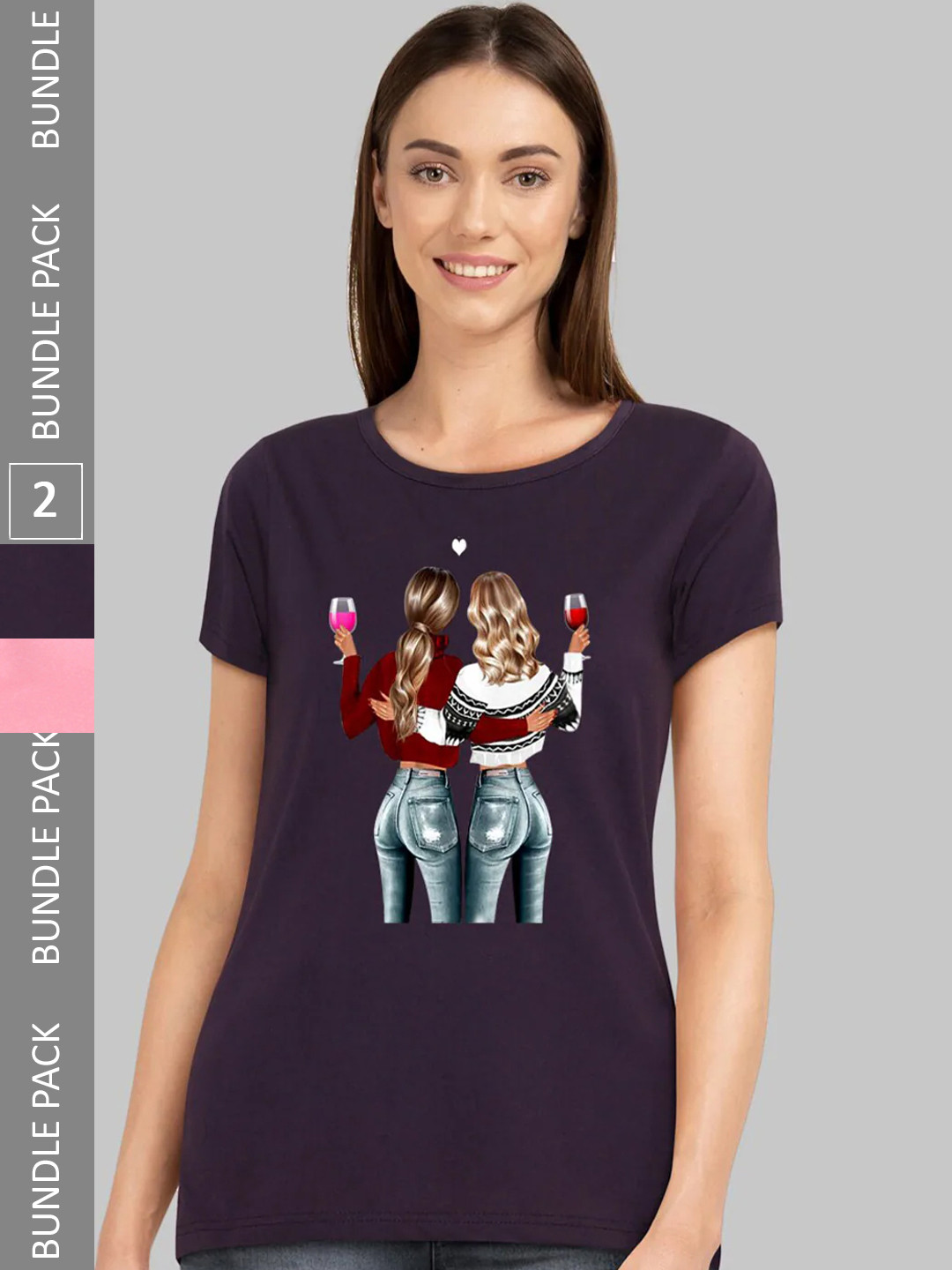 Buy CHOZI Pack Of 2 Printed Cotton Bio Finish T Shirt - Tshirts for ...