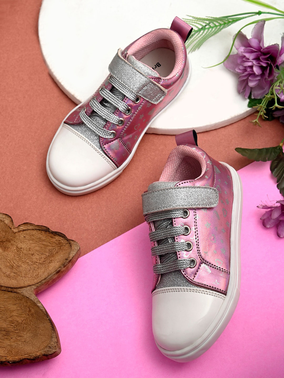 Buy BRISKERS Girls Printed Velcro Sneakers - Casual Shoes for Girls ...