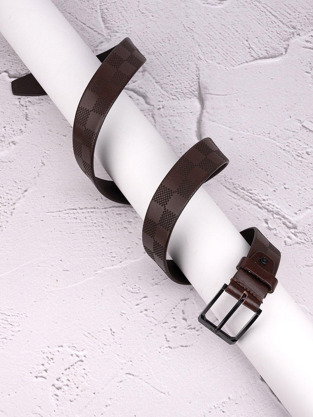 Buy One8 Men Textured Genuine Leather Belt - Belts for Men 22418248 ...