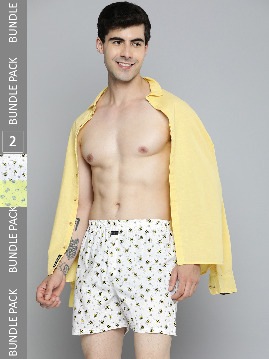 Buy Mast & Harbour Set Of 2 Printed Cotton Boxers - Boxers for Men ...