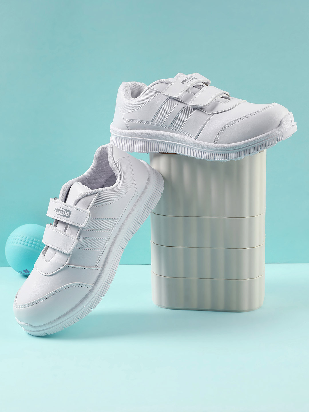 Buy Liberty Force 10 Kids White Velcro School Shoes - Casual Shoes for ...