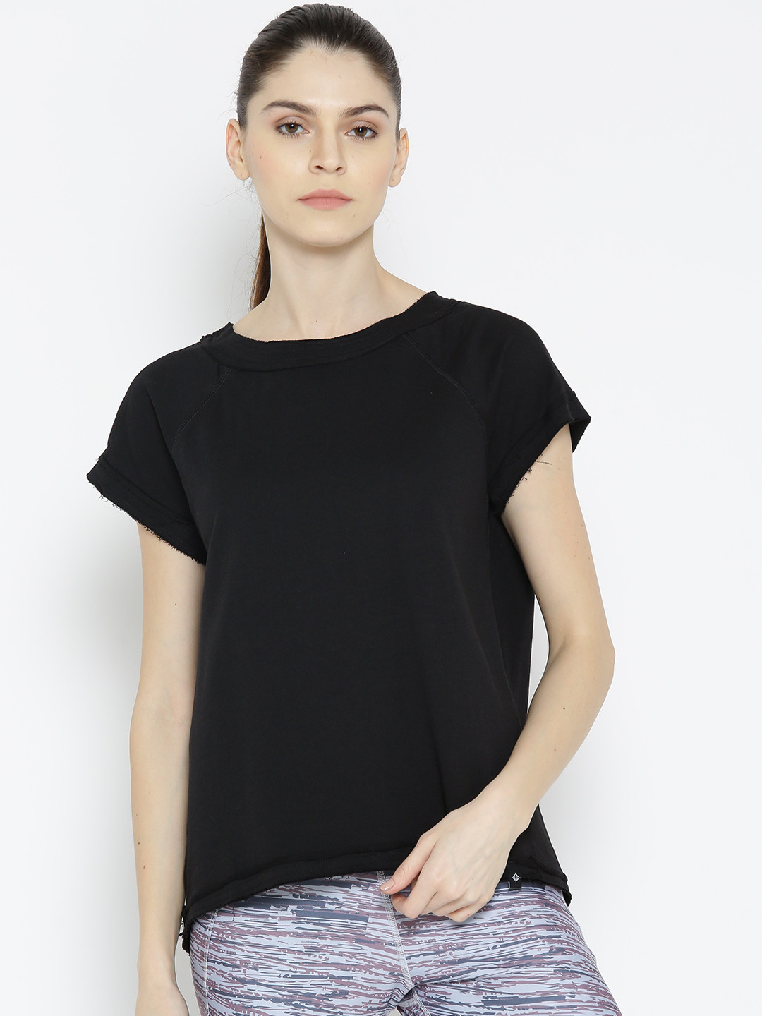 Buy SATVA Women Black Solid Boxy Top - Tops for Women 2242256 | Myntra