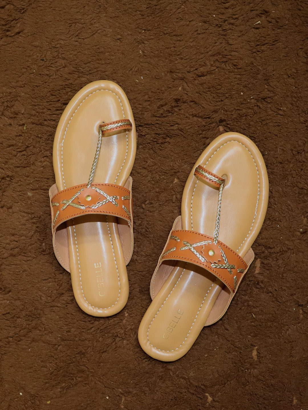 Buy Gibelle Braided One Toe Kolhapuri Flats - Flats for Women 22423644 ...