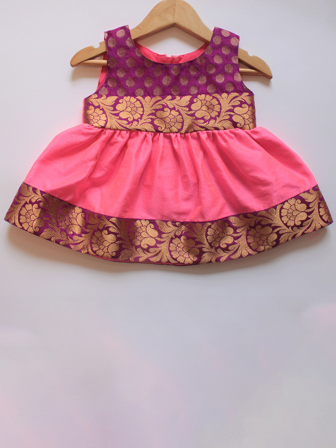 Buy MANY FROCKS & Girls Woven Design Ethnic Motifs Fit & Flare Dress ...