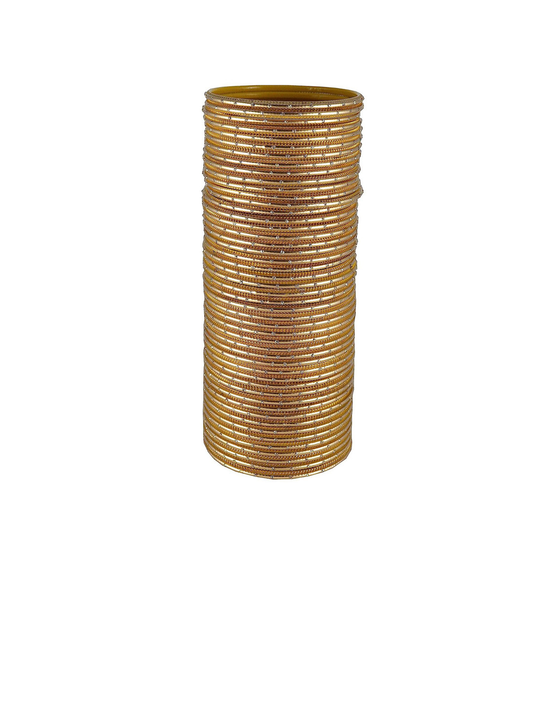 Buy NMII Set Of 48 Metal Polka Dots Embellished Glossy Finished Bangle ...