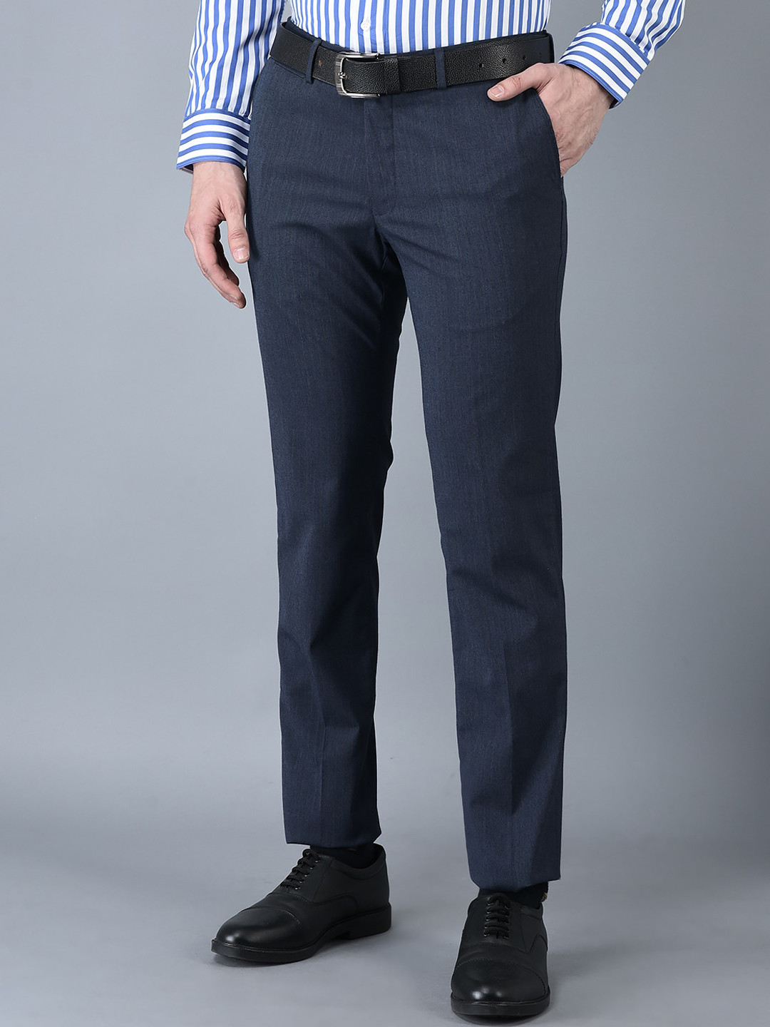 Buy CANOE Men Smart Easy Wash Formal Trousers - Trousers for Men ...