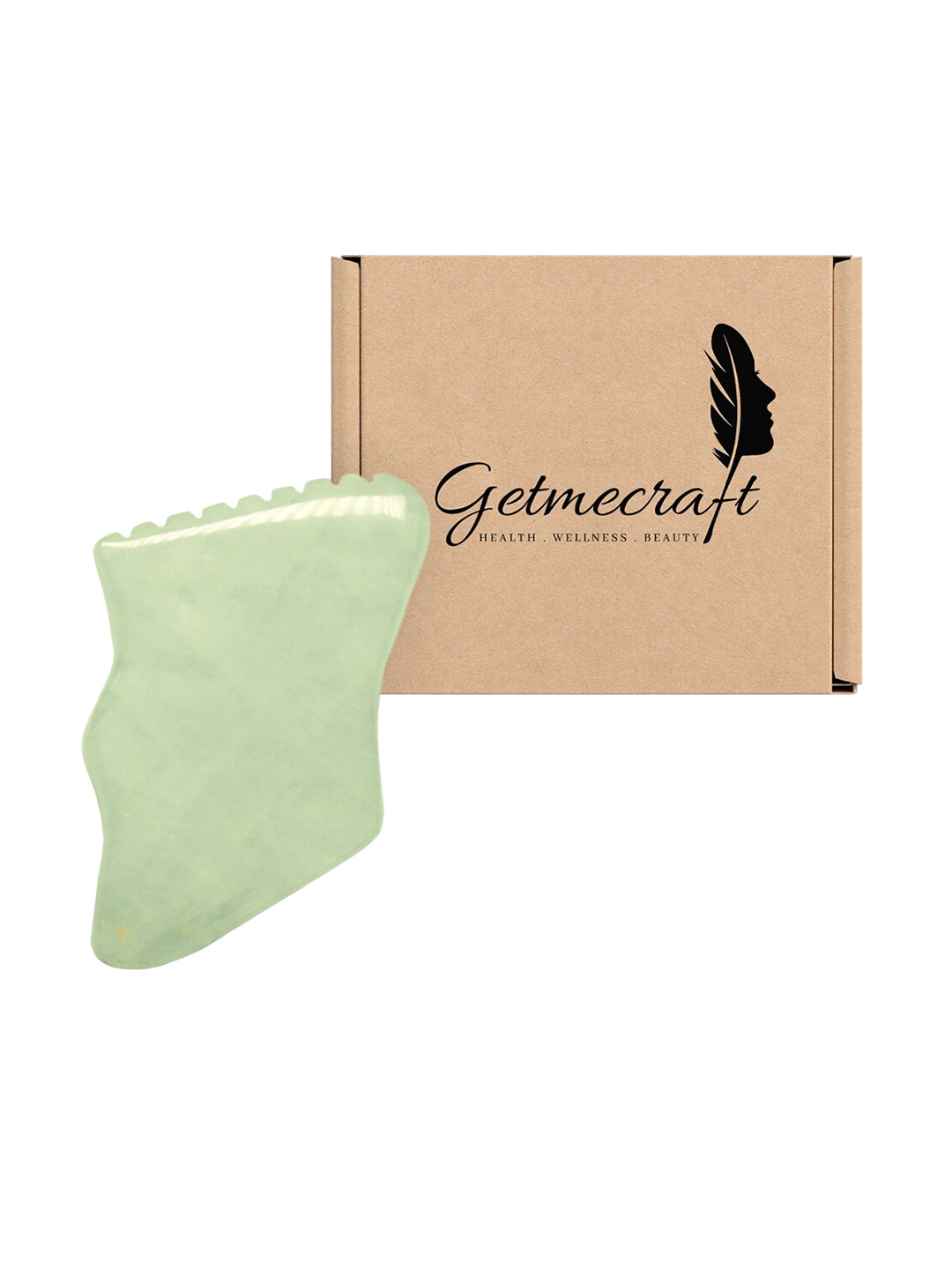 Buy Getmecraft Jade Gua Sha Facial Massage Tool With Teeth Shape Sides ...