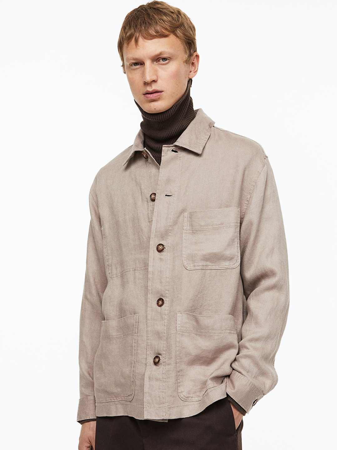 Buy H&M Pure Linen Shacket - Shackets for Men 22431132 | Myntra