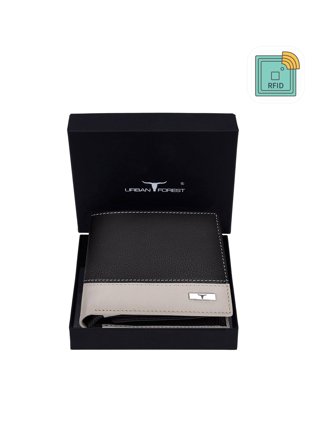 Buy URBAN FOREST Men Colourblocked Leather Two Fold Wallet - Wallets ...
