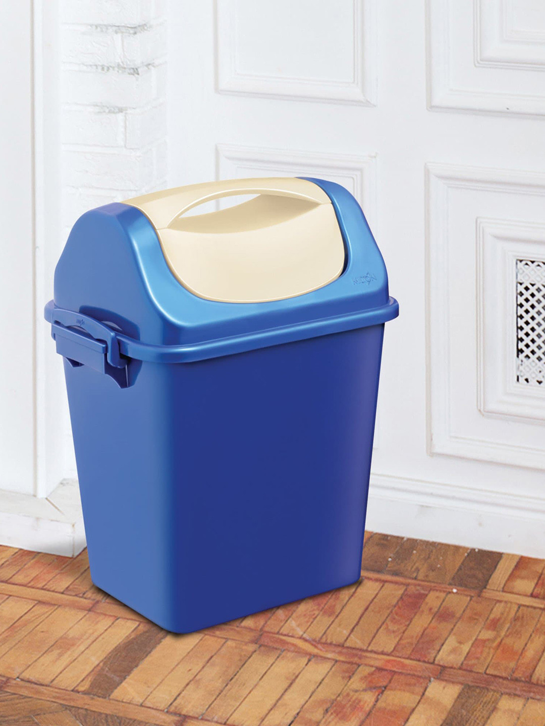Buy Milton Blue Magnum Swing Plastic Dustbin With Lid 10L - Bins for ...