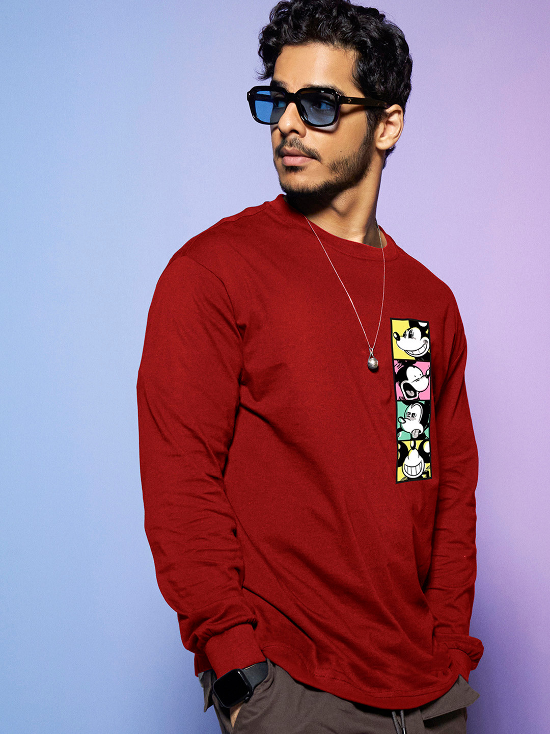 Buy Bewakoof X Official Disney Merchandise Mickey Faces Graphic Printed ...