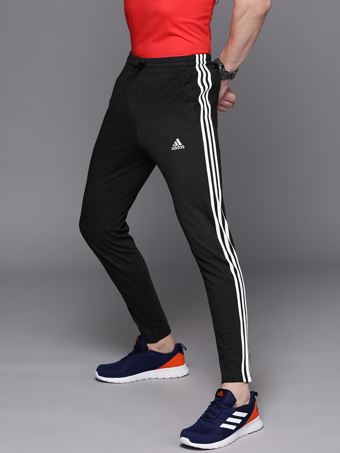 Buy ADIDAS Men Solid 3 Striped Track Pants - Track Pants for Men ...