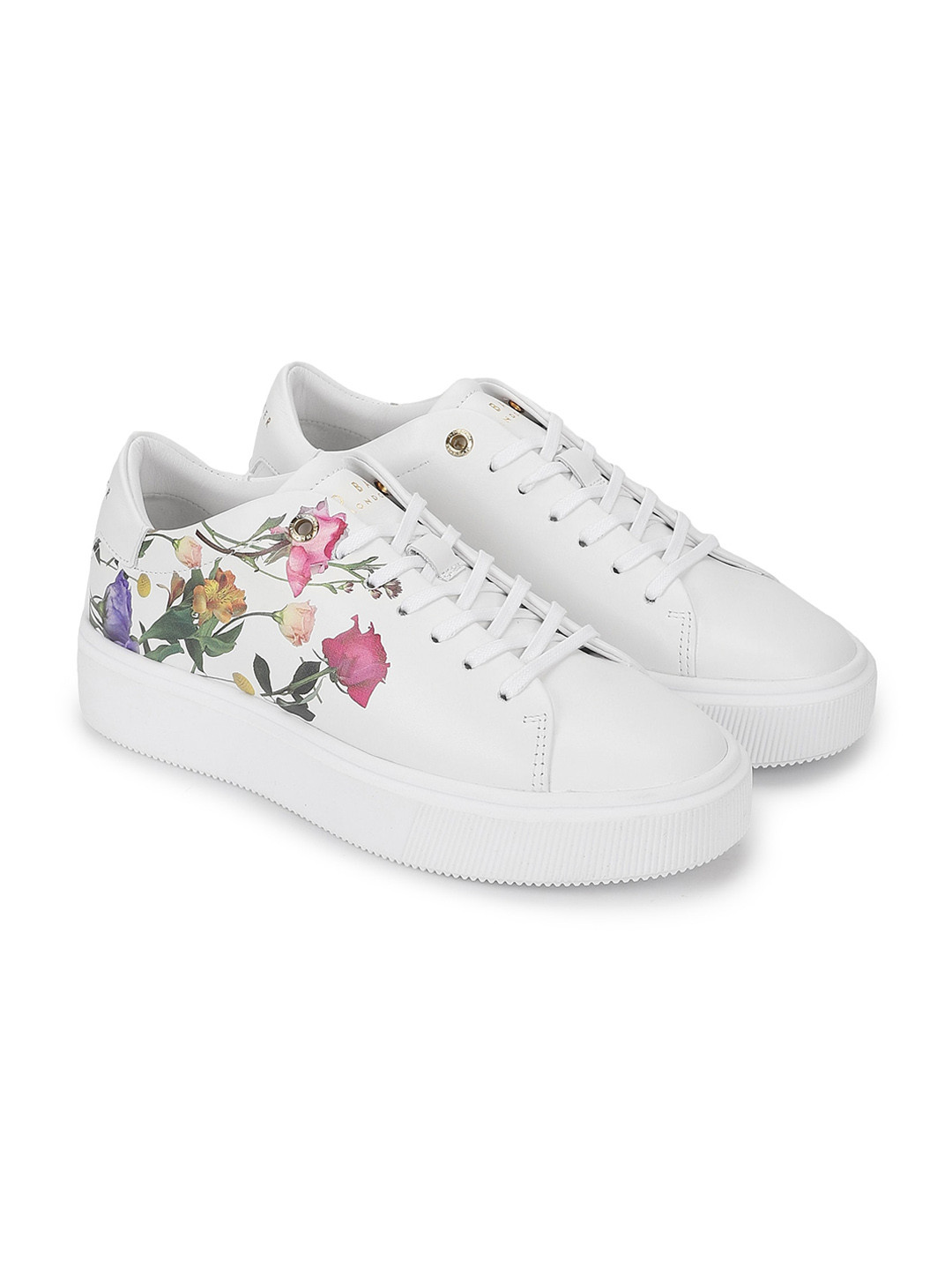 Buy Ted Baker Women Floral Printed Comfort Insole Basics Sneakers ...