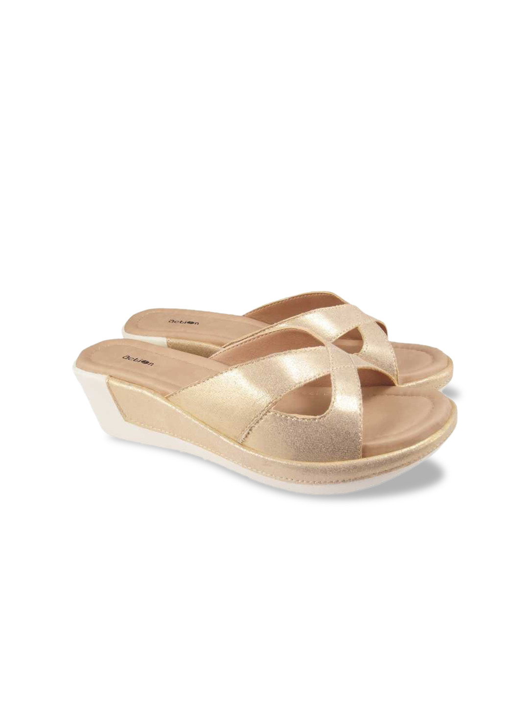 Buy Action Embellished Round Toe Wedges - Heels for Women 22444864 | Myntra