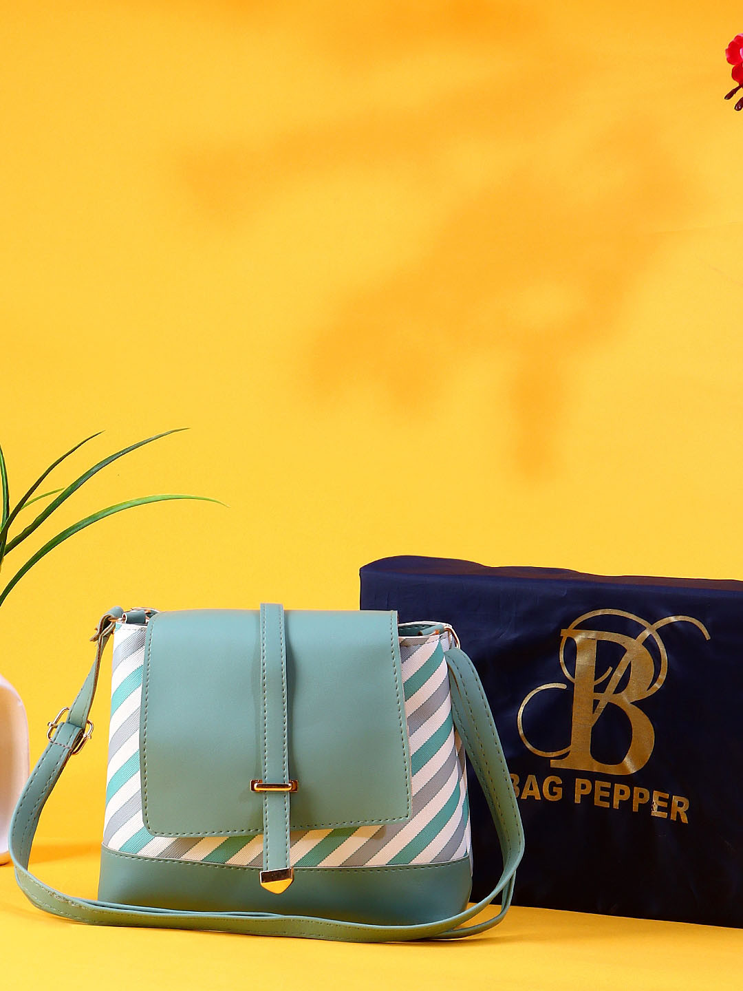 Buy Bag Pepper Striped Structured Sling Bag - Handbags for Women ...